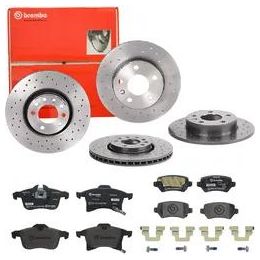 Brembo Bremsensatz-Vorn und hinten SG00000E4E Bremsensatz, Scheibenbremse vorne rechts links Gelocht 308mm f&uuml;r AC KIA GENERAL MOTORS SATURN VAUXHALL S