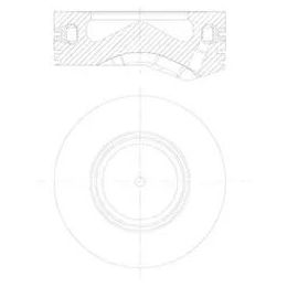 Mahle Kolben 081 PI 00105 000 gek&uuml;hlter Kolbenringtr&auml;ger f&uuml;r BMW 11257805329 7805329