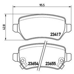 Brembo Bremsensatz-Hinterachse COATED DISC LINE / STANDARD IJZJSG5KG7 Bremsensatz, Scheibenbremse hinten rechts links voll 240mm f&uuml;r KIA GENERAL MOTOR