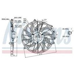 NISSENS L&uuml;fter, Motork&uuml;hlung 85648 &Oslash;380mm 380mm f&uuml;r ALPINA BMW 64541388558 17401466179 64541388559