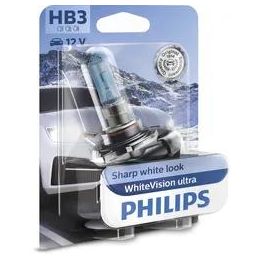 Philips HB3 WhiteVision ultra (1 Stk.) 9005WVUB1 Gl&uuml;hlampe, Fernscheinwerfer,Gl&uuml;hlampe, Hauptscheinwerfer,Gl&uuml;hlampe, Nebelscheinwerfer,Gl&uuml;hlampe 12V f