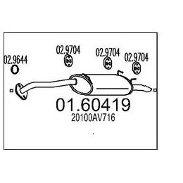 Sander MTS Endschalld&auml;mpfer 01.60419 f&uuml;r NISSAN 20100AV716