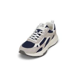 Marc O'Polo Sneaker MARC O'POLO "aus Rindleder und Mesh", Herren, Gr. 41, grau, Obermaterial: 80% Leder (Rind), 20% Polyester, unifarben, Schuhe Sneaker
