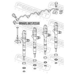 FEBEST Dichtring, Einspritzventil RINGFL-007-PCS10 10x f&uuml;r TOYOTA 90430-T0008 90904-30013 90904-30080