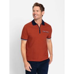 Herren Poloshirt "Kurzarm-Poloshirt", rot, Gr. 44, unifarben, 100% Baumwolle, Shirts