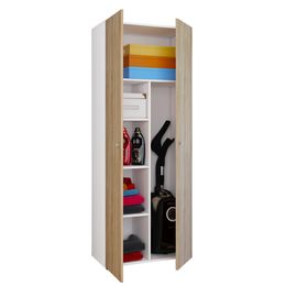 Mehrzweckschrank Vcm "Holz Besenschrank Staubsauger Putzschrank Vandol K", braun (wei&szlig;, sonoma, eiche), B:70cm T:40cm, Obermaterial: 100% Holz Wood., Schr&auml;nke, Mehrzweckschrank