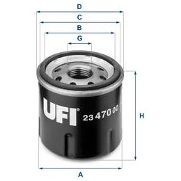 UFI &Ouml;lfilter 23.470.00 66mm f&uuml;r RENAULT NISSAN 8200257642 15208-00QAG 7700112686