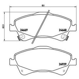 Brembo Bremsensatz, Scheibenbremse sg00000egb Vorderachse Innenbel&uuml;ftet 297mm 26mm f&uuml;r TOYOTA