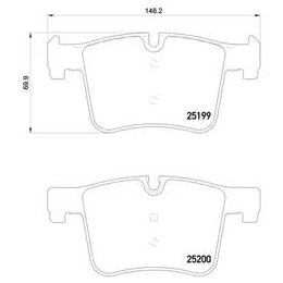 Brembo Bremsensatz, Scheibenbremse sg00000f44 Vorderachse Innenbel&uuml;ftet 284mm 11mm f&uuml;r BMW