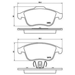 Brembo Bremsensatz-Vorderachse COATED DISC LINE / STANDARD IJZJSGFDY3 Bremsensatz, Scheibenbremse vorne rechts links innenbel&uuml;ftet 296mm f&uuml;r RENAULT 8