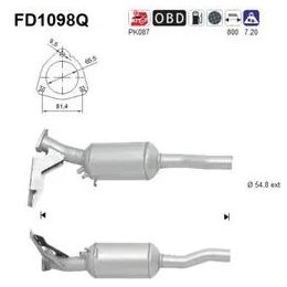 AS Ru&szlig;-/Partikelfilter, AbgASanlage FD1098Q f&uuml;r AUDI 4F0254800HX
