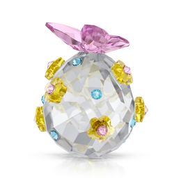 Osterei Swarovski "Kristallfigur Sammelfigur IDYLLIA EASTER EGG A.E. 2026", kristallwei&szlig;, gelb, rosa, blau, Dekofiguren, B/H/T: 3,5cm, Swarovski Kristall, Osterei, Swarovski Kristall, H:3,5cm