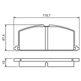 Bosch Bremsbelagsatz, Scheibenbremse 0 986 468 701 vorne rechts links f&uuml;r LEXUS TOYOTA NISSAN 0449117030 0449120320 449120620