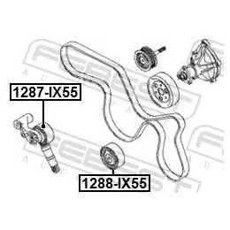 FEBEST Umlenk-/F&uuml;hrungsrolle, Keilrippenriemen 1288-IX55 85mm f&uuml;r HYUNDAI 25282-3A001