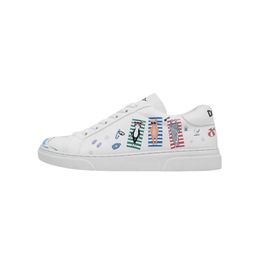 DOGO Sneaker low 'Ace Sneakers - Cats on the Beach' Damen Gr&ouml;&szlig;e 37 wei&szlig;