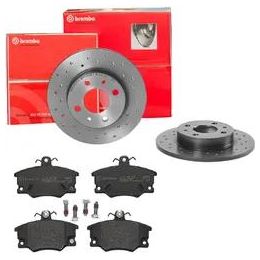 Brembo Bremsensatz, Scheibenbremse sk8k0f5dq0 Hinterachse Gelocht 240mm 11mm f&uuml;r ALFA ROMEO ABARTH FIAT FORD LANCIA ZASTAVA SHUGUANG