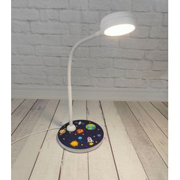 Niermann Nachttischlampe "Tischleuchte Weltall, Kinderlampe", bunt (multi color), 1, 1 Stk., Leuchten, Hochwertige Tisch-Leseleuchte, Kinderzimmer, Kinderlampe