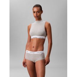 Panty "MODERN COTTON", Damen, Gr. M (38), grau (grau heather), Jersey, Obermaterial: 53% Baumwolle, 35% Modal, 12% Elasthan, Calvin Klein Underwear, meliert, k&ouml;rpernah, Unterhosen Panty, mit breitem B&uuml;ndchen