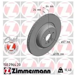 Zimmermann Bremsscheibe 150.2964.20 hinten rechts links bel&uuml;ftet 370mm f&uuml;r BMW 34206896673 34206896674 34206898494