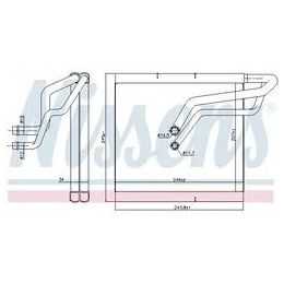 NISSENS Verdampfer, Klimaanlage 92366 mit Rohrleitung f&uuml;r SKODA VW SEAT CUPRA AUDI 5Q1820102A 5Q1816100A 5Q1820102D