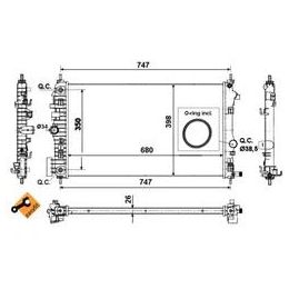 NRF K&uuml;hler, Motork&uuml;hlung EASY FIT 53777 mit Dichtungen f&uuml;r VAUXHALL SAAB OPEL CHEVROLET 84154406 1300316 1300318