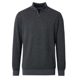 Troyer Casamoda "Casamoda Stricktroyer uni", Herren, Gr. 4XL, dunkelgrau, 100% Baumwolle, Pullover Troyer