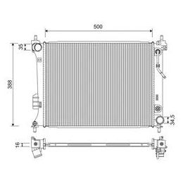 Valeo K&uuml;hler, Motork&uuml;hlung 701254 f&uuml;r HYUNDAI 253101J500 25310-1J050 25310-4P050