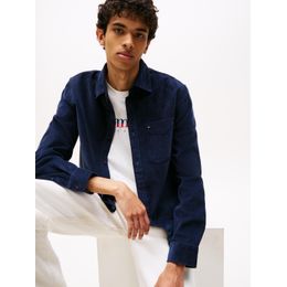 Tommy Jeans Herren Langarmhemd "TJM BABY CORD SHIRT EXT"schwarz night navy, Gr. XXXL, Cord, Obermaterial: 100% Baumwolle, Hemden, Cordhemd Regular
