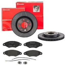 Brembo Bremsensatz-Vorderachse MAX LINE / STANDARD SK8K0F7H97 Bremsensatz, Scheibenbremse vorne rechts links innenbel&uuml;ftet 259mm f&uuml;r RENAULT DACIA NIS