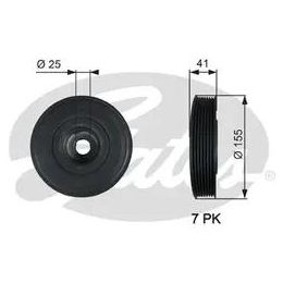 GATES Riemenscheibe, Kurbelwelle DriveAlign&reg; TVD1017 Universal