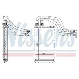 NISSENS W&auml;rmetauscher, Innenraumheizung 707215 mit Rohrleitung f&uuml;r MERCEDES-BENZ A0008304401 0008304401