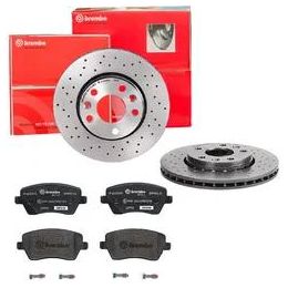 Brembo Bremsensatz-Vorderachse XTRA LINE SK8K0F55N2 Bremsensatz, Scheibenbremse vorne rechts links Gelocht/innenbel. 280mm f&uuml;r RENAULT TRUCKS LADA DAC