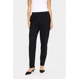 Saint Tropez Damen Anzughose "GennySZ Pants"schwarz, Gr. XS, unifarben, Web, Obermaterial: 72% Viskose, 24% Polyacryl, 4% Elasthan, Hosen