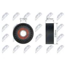 NTY Spannrolle, Keilriemen RNK-BM-031 65mm f&uuml;r BMW 7619248 11287619248
