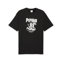 Puma Herren T-Shirt "Graphic Relaxed Breakfast T-Shirt Herren"schwarz, Gr. M, bedruckt, Obermaterial: 100% Baumwolle. Rippe: 80% Baumwolle, 20%