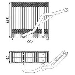 Mahle Verdampfer, Klimaanlage AE 38 000S f&uuml;r SKODA VW SEAT (FAW) CUPRA AUDI 1J1820103A 1J1820007A 1J1820007B