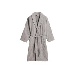 Bademantel Gant "Bademantel JACQUARD HERRINGBONE ROBE 1er Pack" Gr. L, grau, L, Obermaterial: 100% Baumwolle CO., Hausm&auml;ntel, Bademantel