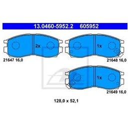 ATE Bremsensatz-Vorn und hinten SG00000DKP Bremsensatz, Scheibenbremse vorne rechts links bel&uuml;ftet 262mm f&uuml;r MITSUBISHI HYUNDAI KIA PROTON VOLVO MB858