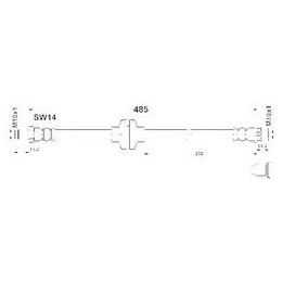 ATE Bremsschlauch 24.5111-0485.3 vorne rechts links f&uuml;r RENAULT 462107573R 8200441654