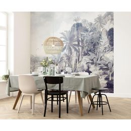 Fototapete Komar "Dreamworld", blau (grau,blau), B:300m H:280m, Vlies, Tapeten, 300 x 280 cm (Breite x H&ouml;he) - Tapete, Vlies, Wohnzimmer, Schlafzimmer
