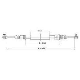 ATE Seilzug, Feststellbremse 24.3727-1009.2 f&uuml;r RENAULT 7700802686