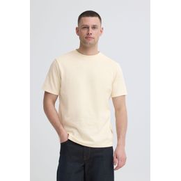 Rundhalsshirt Blend "BHEswin", Damen, Gr. M, bleached sand, Jersey, 100% Baumwolle, unifarben, Basic, normal normal, Rundhals, gerader Abschluss, Shirts Rundhalsshirt, Schlichtes T-Shirt mit Rundhals-Ausschnitt