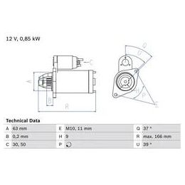 Bosch Starter 0 986 024 190 12V f&uuml;r RENAULT DACIA NISSAN 7701499651 2330000QAY 8200369521