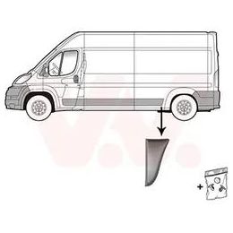Van Wezel Zier-/Schutzleiste, Seitenwand 1651415 hinten links Dunkelgrau f&uuml;r FIAT 735422849