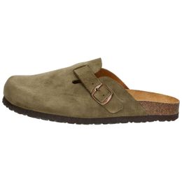 Lico Herren Hausschuh "Clog Pedro", Gr. 45, gr&uuml;n, Leder, Schuhe