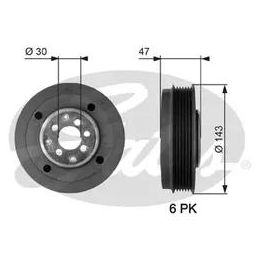 GATES Riemenscheibe, Kurbelwelle DriveAlign&reg; TVD1014 Universal