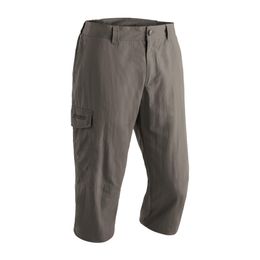 Caprihose Maier Sports "Jens", Herren, Gr. 66, Normalgr&ouml;&szlig;en, braun (schlamm), 100% Polyamid, Hosen Caprihose, kurze Hose Herren, luftige Wanderhose, leichte Outdoorhose, Reg Fit