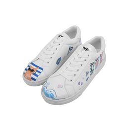 DOGO Sneaker low 'Ace Sneakers - Cats on the Beach' Damen Gr&ouml;&szlig;e 36 wei&szlig;