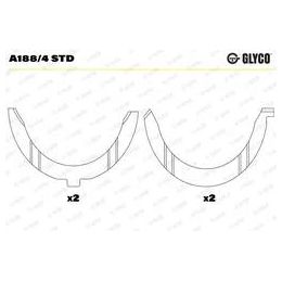 GLYCO Distanzscheibe, Kurbelwelle A188/4 STD f&uuml;r PEUGEOT ROVER WAM2492 9603433080 35288