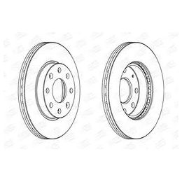 Champion Bremsscheibe 563019CH vorne rechts links bel&uuml;ftet 236mm f&uuml;r DAEWOO GENERAL MOTORS OPEL CHEVROLET 96574633 96471274